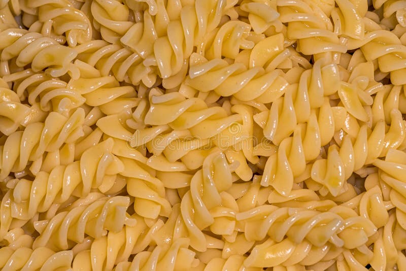 Top View of Italian Cooked Fusilli Pasta Stock Photo - Image of ...