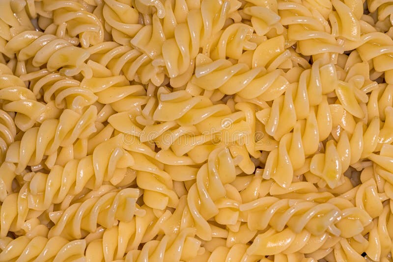 Top View of Italian Cooked Fusilli Pasta Stock Photo - Image of fusilli ...