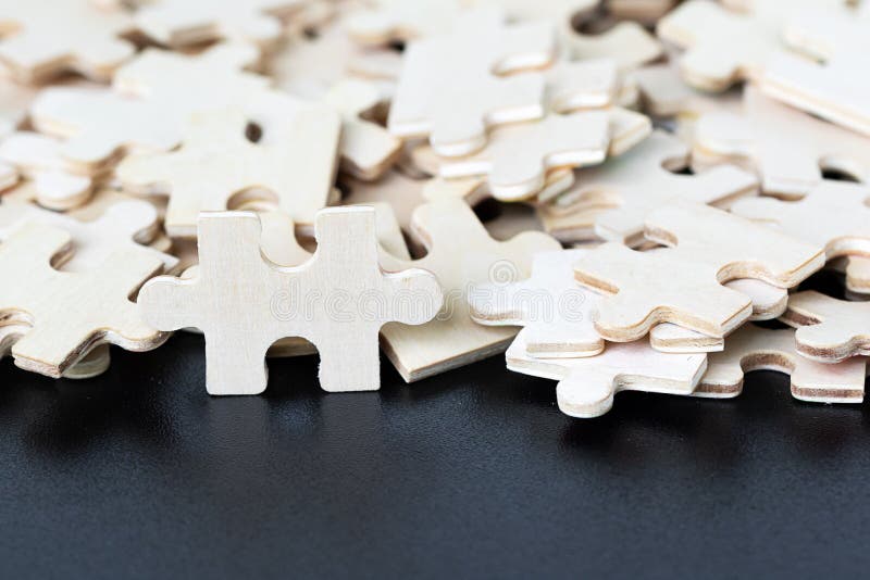 Top View of Jigsaw Puzzle Pieces Stock Photo - Image of concept, match ...