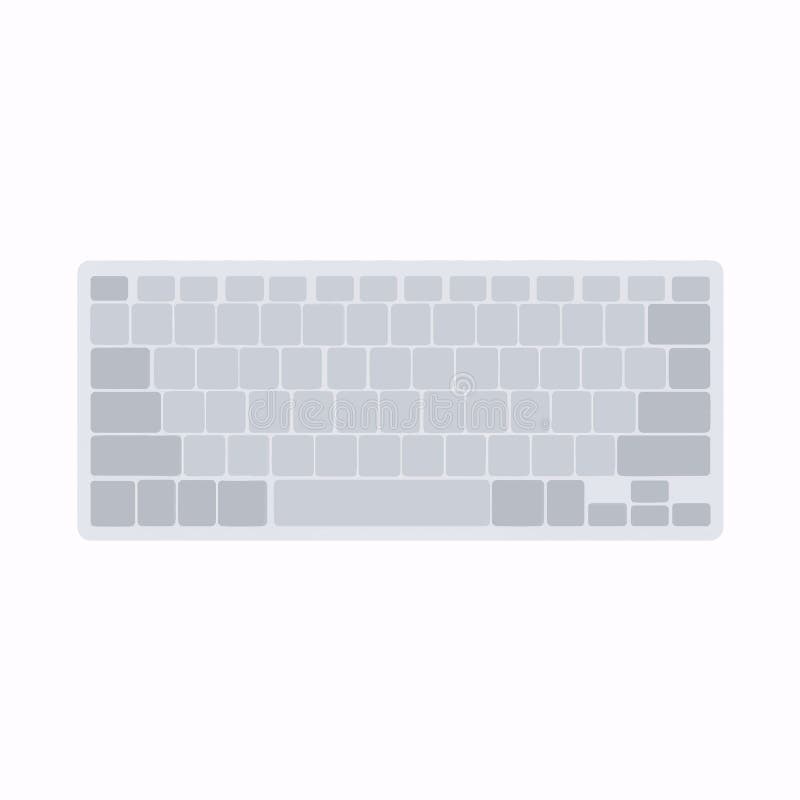 Top-View Keyboard Illustration High-Quality Vector Design Stock ...