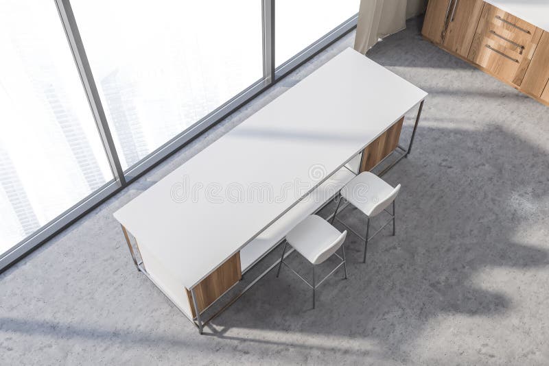 Top view of kitchen bar stock illustration. Illustration of cabinets ...