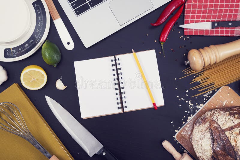 Cooking Kitchen Hero Header Stock Photo - Image of healthy, recipe ...