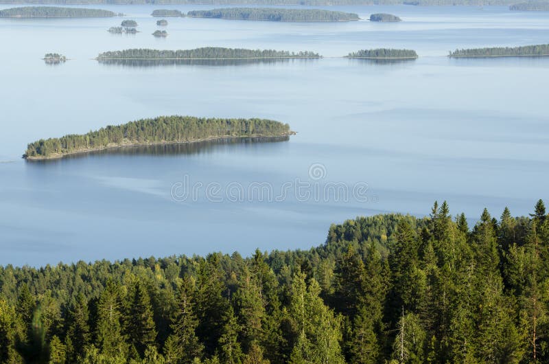 Top View, Koli National Park, Finland Stock Image - Image of horizon ...