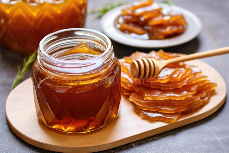 Top View of Kombucha Scoby in a Glass Jar with Tea Stock Photo - Image ...