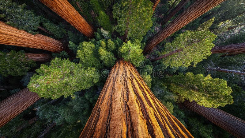 Top View Landscape of Massive Sequoia Tree and Canopy Stock ...