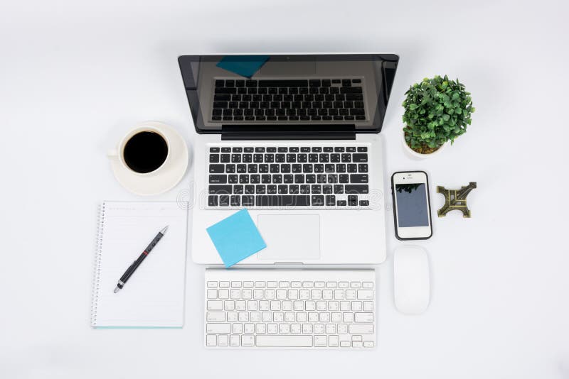 Top View Laptop or Notebook Workspace Office Editorial Stock Photo ...