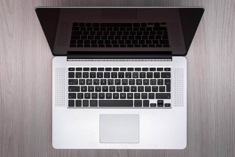 Aluminium Laptop, Top View. Stock Photo - Image of mobile, aluminium ...