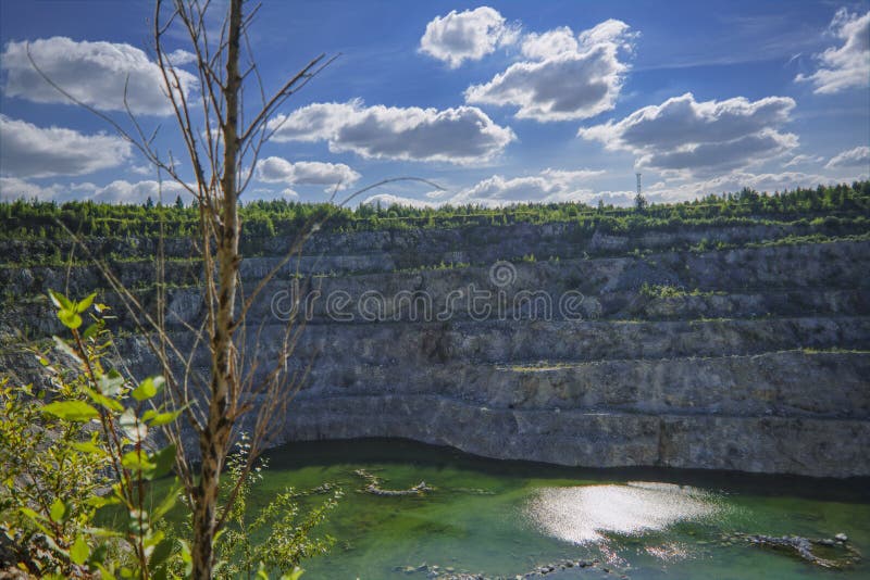 Dolomite Quarry with Mining Equipment. Great Old Quarry for Dolomite ...