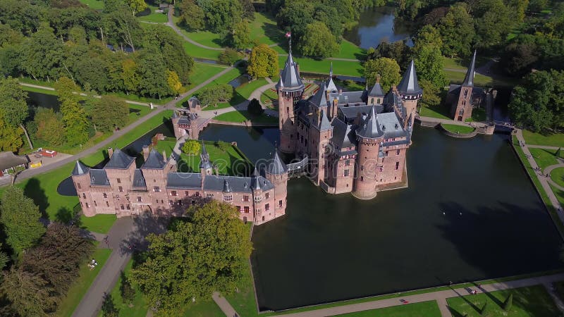 Top View of the Largest Castle in the Netherlands, De Haar. a Beautiful ...