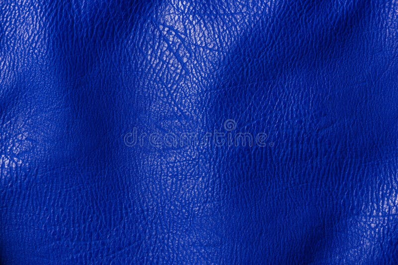 Top View of Leather Blue Shiny Textile Stock Image - Image of crumpled ...