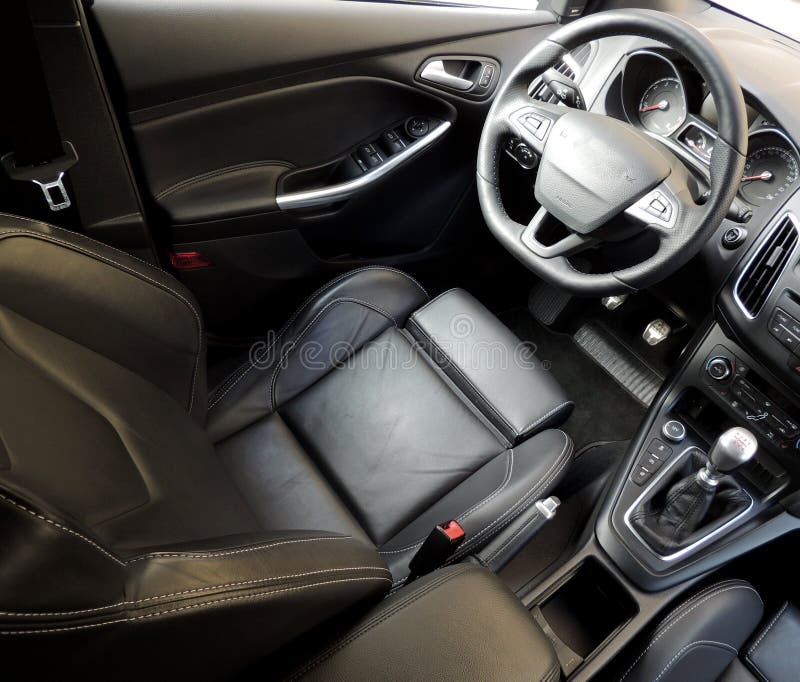 Top View of Leather Car Seats with Active Lateral Support Stock Image ...