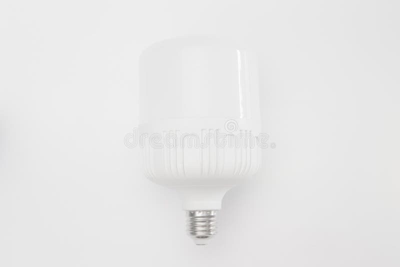 Top View of LED Light Bulb on White Background Stock Image - Image of ...