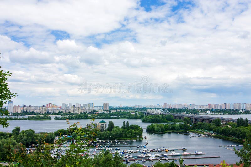Top View of Left Bank of Kyiv, Ukraine Stock Photo - Image of eastern ...