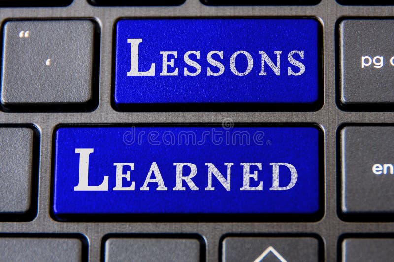 Top View of Lessons Learned Text on Laptop Keyboard. Learning Concept ... Top View of Lessons Learned Text on Laptop Keyboard. Learning Concept ...