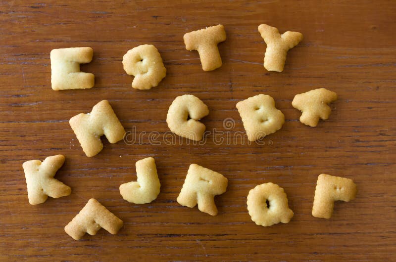 Top View of Letter Biscuits Stock Image - Image of bread, bakery: 27394445