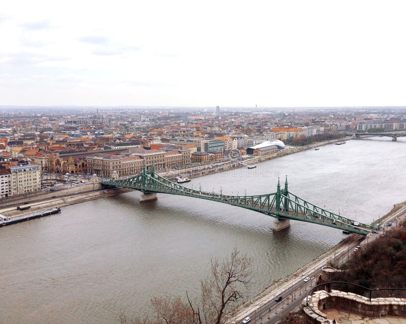 Top View of the Liberty Bridge Stock Image - Image of bridge, freedom ...