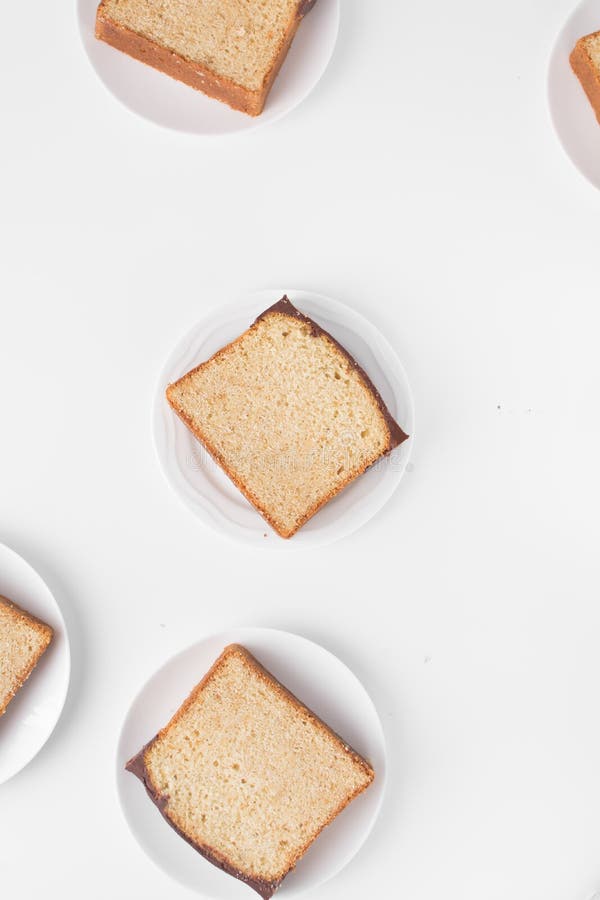 Top View of Loaf Slices with a Chocolate Coating Stock Image - Image of ...