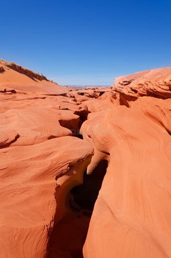 Top View on Lower Antelope Canyon Stock Image - Image of america ...