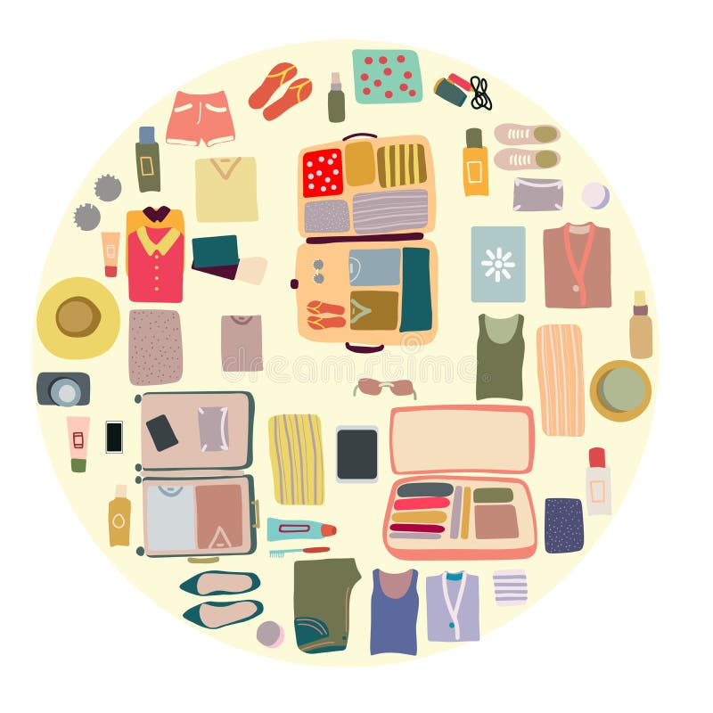 Open Suitcase Top View Stock Illustrations – 150 Open Suitcase Top View ...