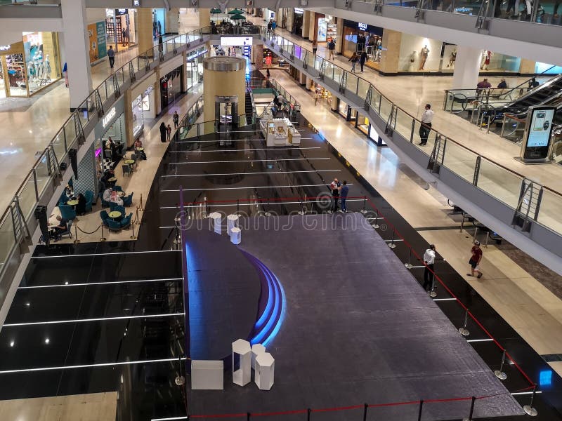 Top View of a Luxurious Mall Interior with People Shopping Editorial ...