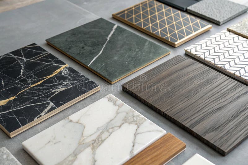 Top View of Luxury Sample Materials for Interior Design Stock ...