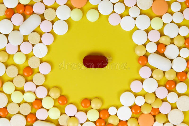 Top View of the Main Tablet, with Colorful Tablets Around it Stock ...