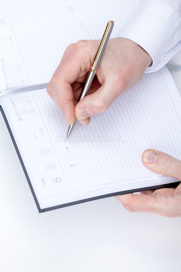 Top View of Making Notes Hand of Manager Stock Image - Image of hands ...