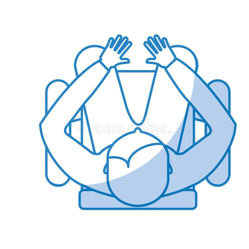 Top View Man Sitting Cartoon Stock Vector - Illustration of lifestyle ...