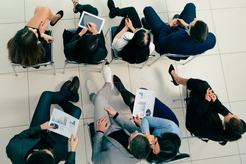Manager Makes a Report for the Business Team Stock Photo - Image of ...