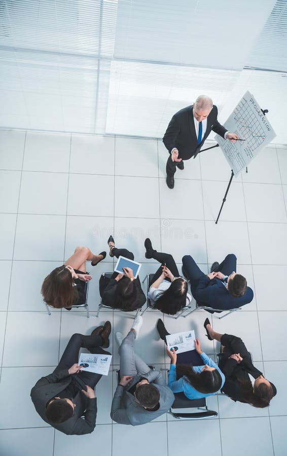 Manager Makes a Report for the Business Team Stock Photo - Image of ...