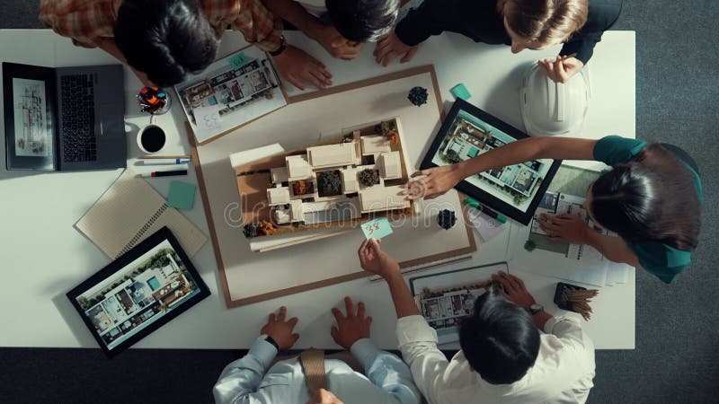 Top View of Smart Project Manager Shaking Hand and Clapping Hands ...