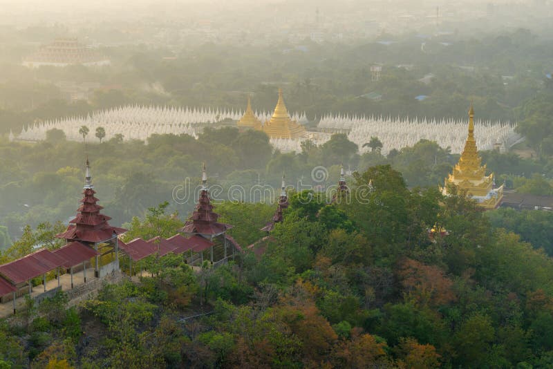 Top View from Mandalay Hills. Stock Image - Image of bagan, place: 64949655