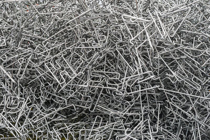 Top View Many Steel Parts Wire Bend or Workpiece after Forming by ...