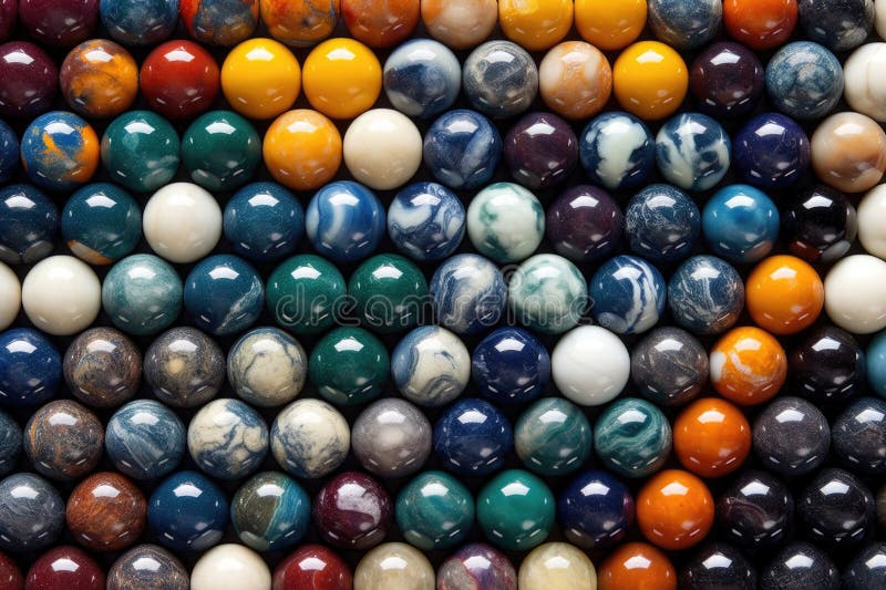 Top View of Marbles Organized by Color on a Chessboard Stock ...