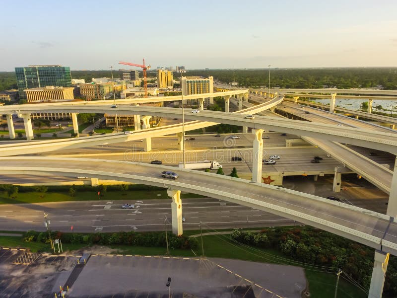 Top View Massive Highway Intersection, Stack Interchange Editorial ...