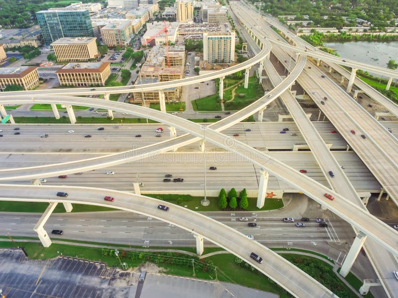 Top View Massive Highway Intersection, Stack Interchange Editorial ...