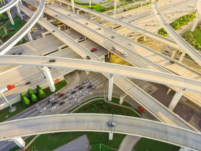 Top View Massive Highway Intersection, Stack Interchange Editorial ...