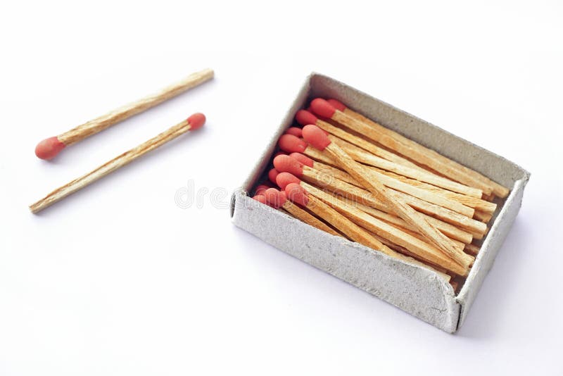 Top View Matchbox on White Background with Clipping Path Stock Photo ...