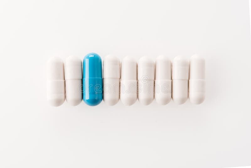 Top View of Medical Capsules in Row Stock Image - Image of treatment ...