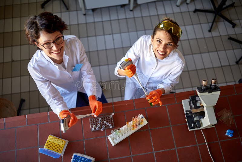 Top View of Medical Workers in Laboratory Stock Photo - Image of ...