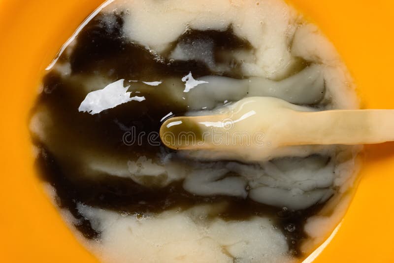 Melted Popsicle with Black Sesame Stock Image - Image of desserts ...