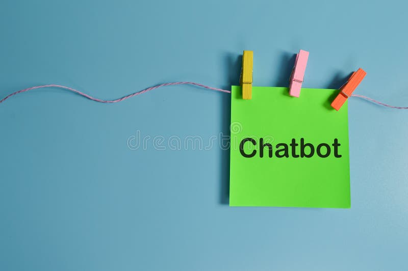 Top View of Memo Note Written with CHATBOT. Chatbot is a Software ...