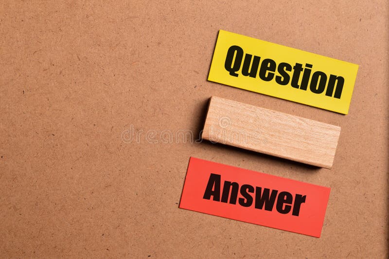 Top View of Memo Note Written with QUESTION and ANSWER. Conceptual ...