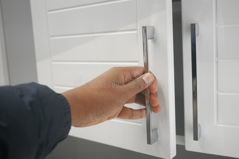 Top View of Men Hand Open a a Drawer Stock Image - Image of finding ...