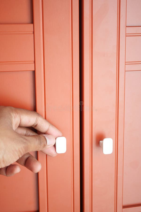 Top View of Men Hand Open a a Drawer Stock Image - Image of cabinet ...