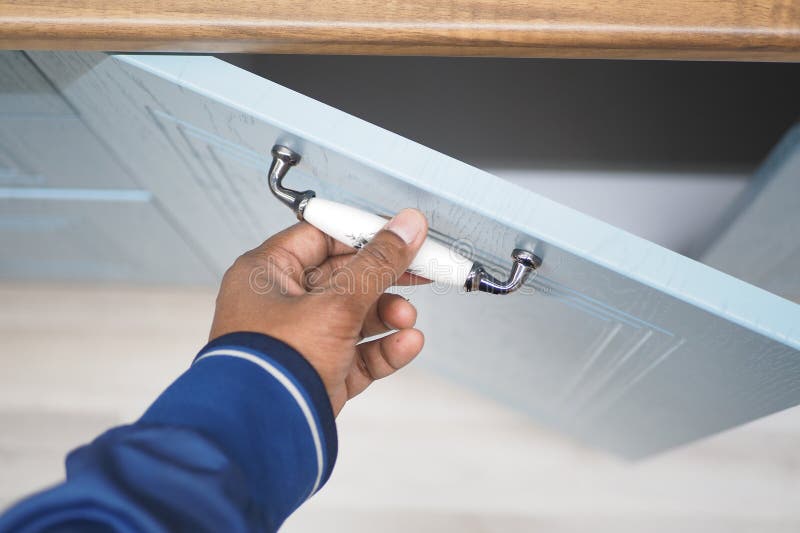 Top View of Men Hand Open a a Drawer Stock Image - Image of paranormal ...