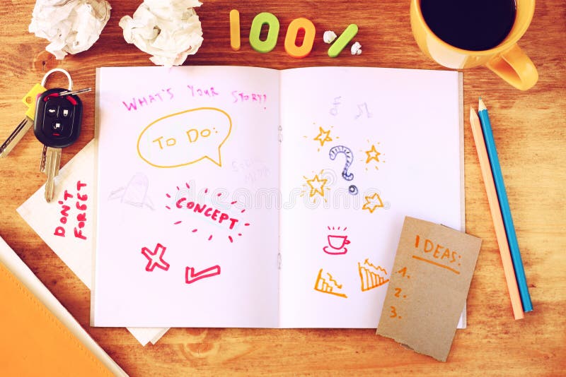 Messy Office Table with Digital Tablet, Smartphone, Reading Glasses ...