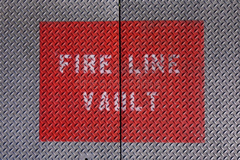 Top View of Metal Doors of a Fire Line Vault in an Office Building ...