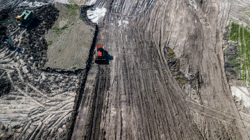 Top View of Mining Machines in Limestone Mine Stock Photo - Image of ...