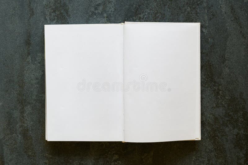 Top View Mockup of Book with Blank Pages Stock Image - Image of ...